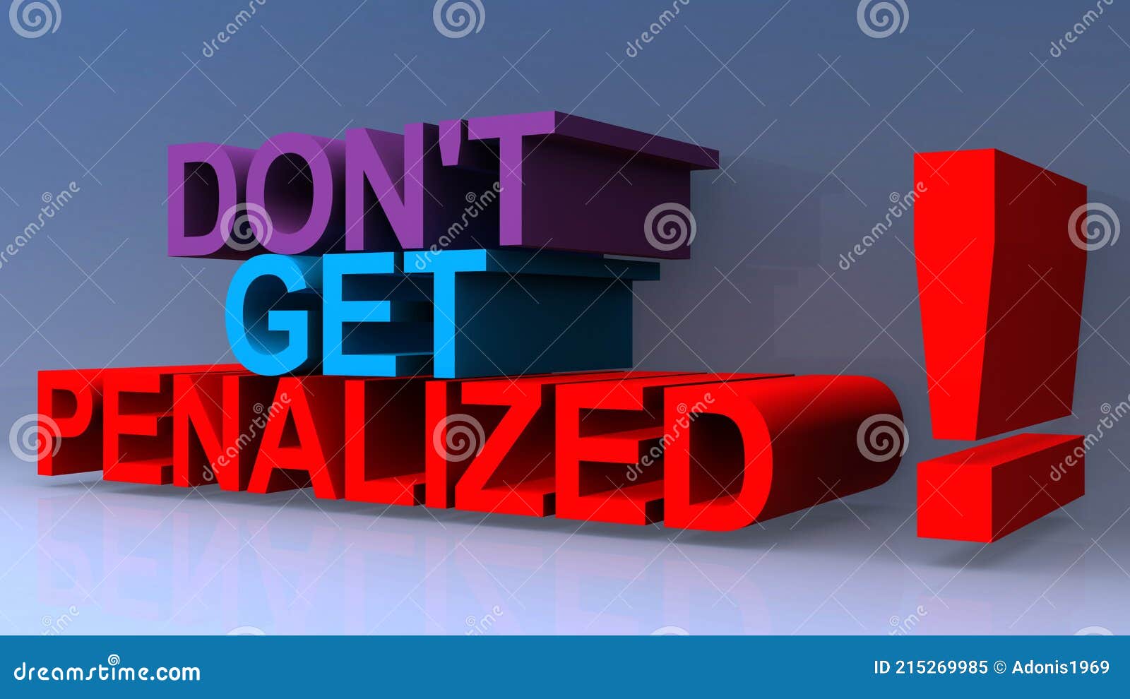 Don`t Get Penalized on Blue Stock Illustration - Illustration of blue ...