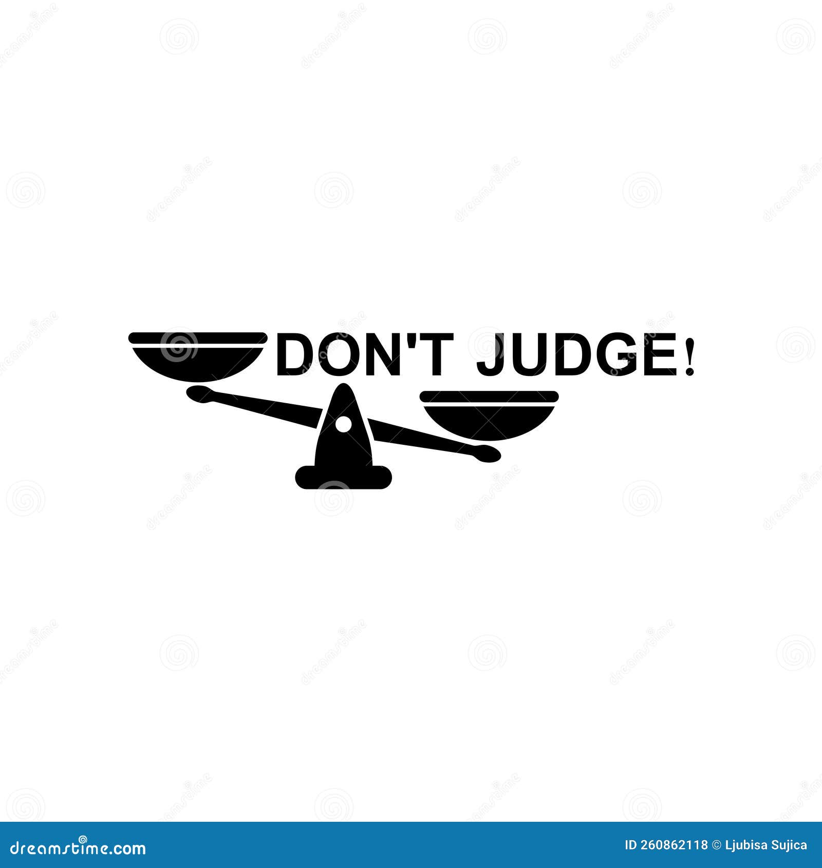 Don`t Judge Words Icon Isolated on White Background Stock Vector ...