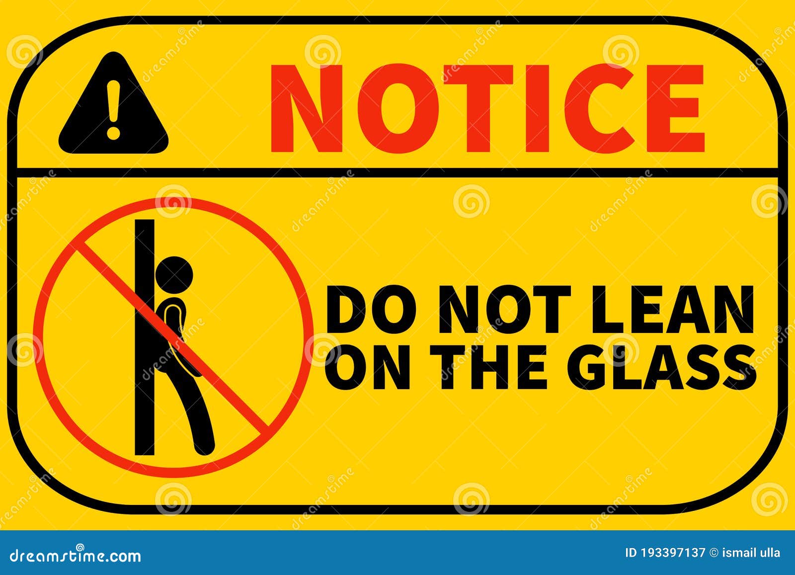 Don T Lean on the Glass Signage Printable Free, Notice Sticker or ... Don T Lean on the Glass Signage Printable Free, Notice Sticker or ...