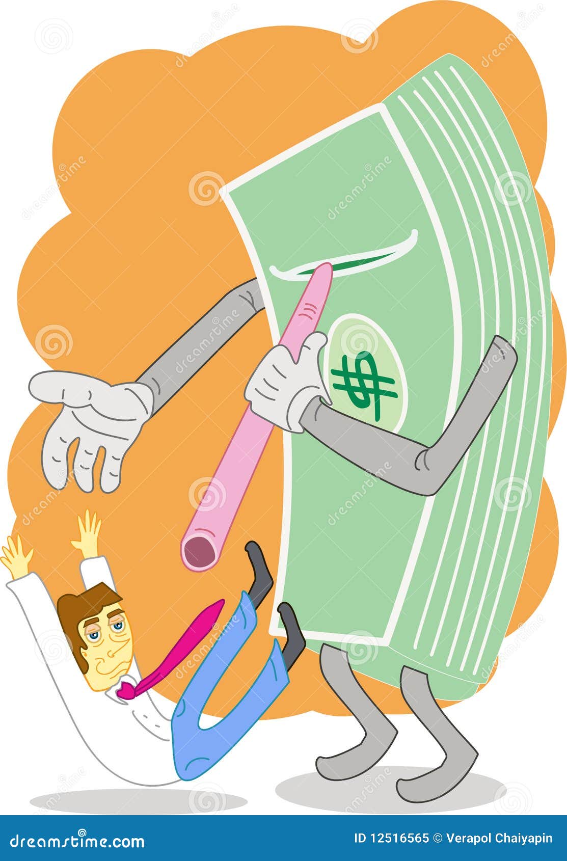 Don T Let Money Control You Stock Illustration - Illustration of ...