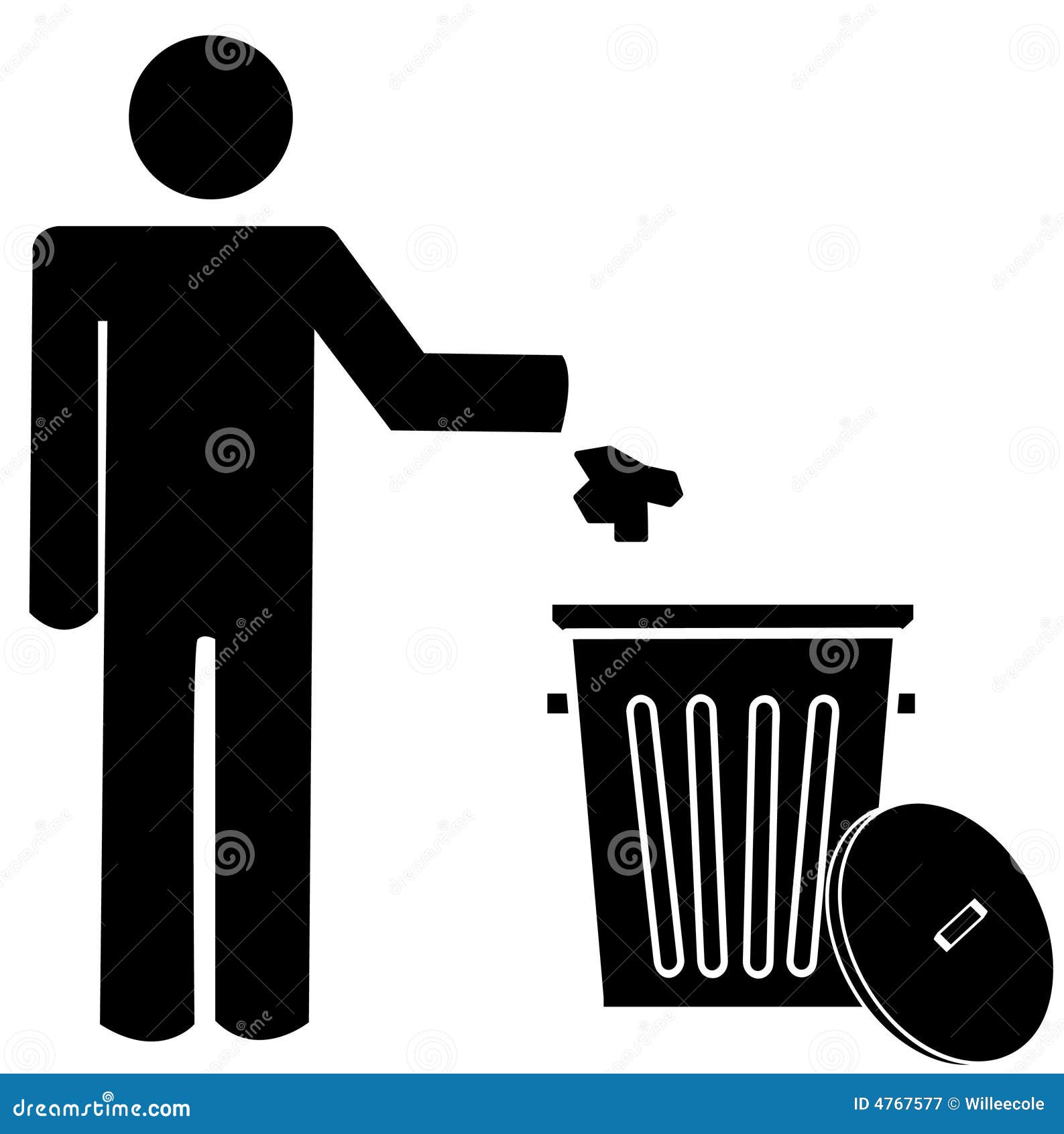 Don t litter stock vector. Illustration of throwing, notice - 4767577