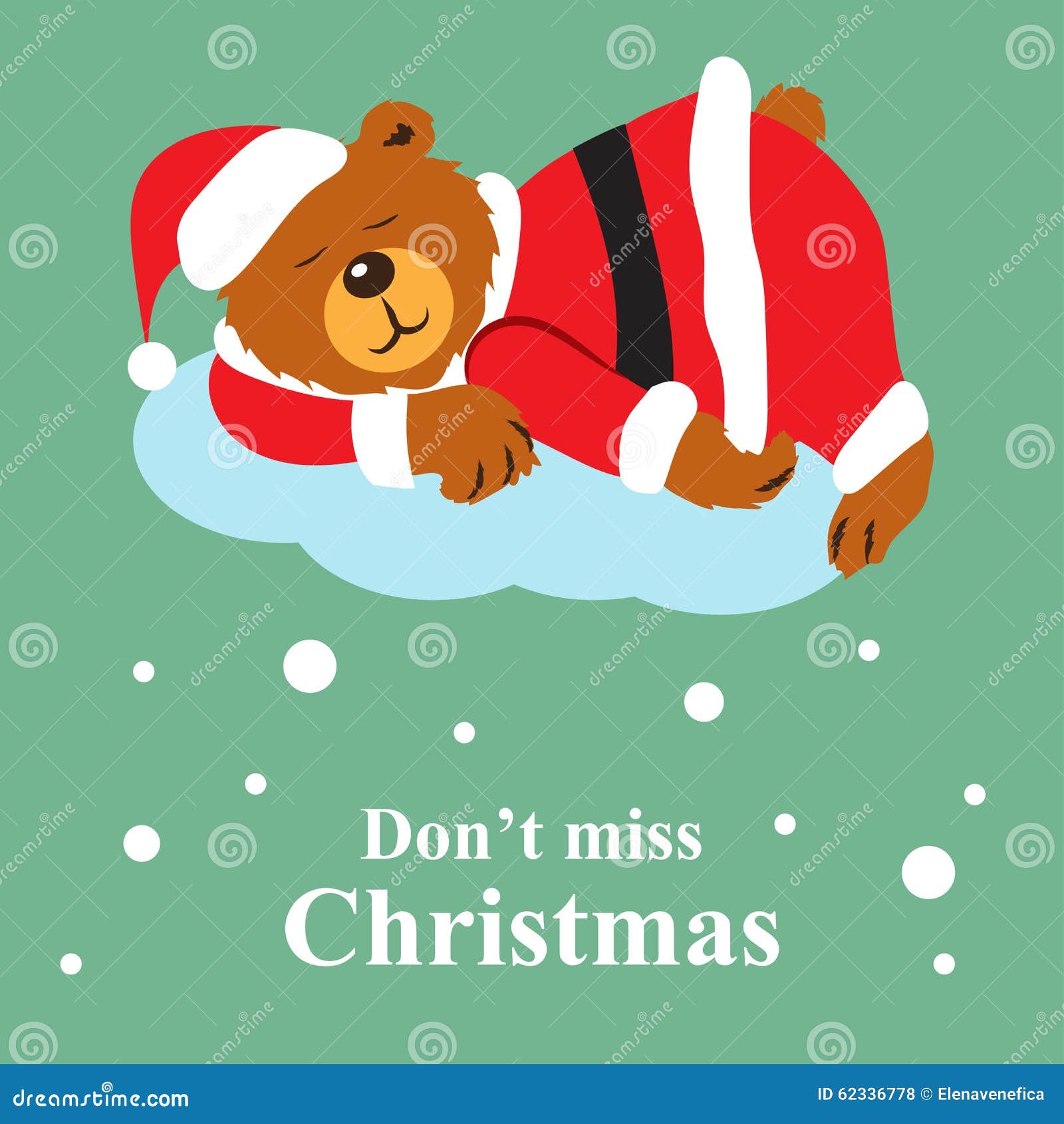 Don T Miss Christmas Greeting Card Stock Vector - Illustration of ...