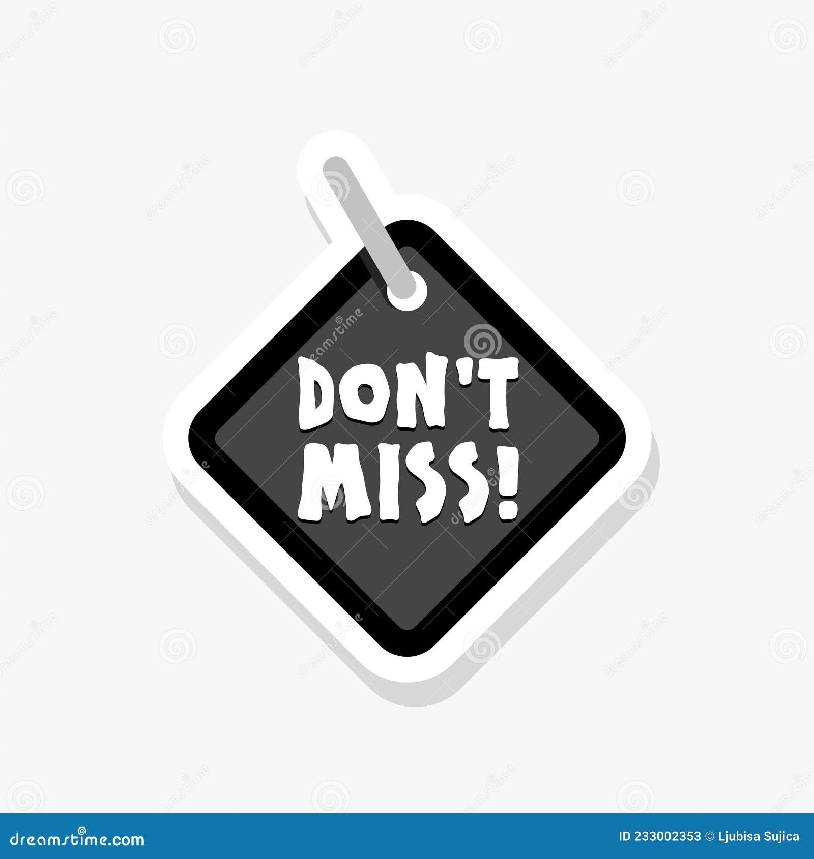 Don T Miss Sticker Icon Sticker Stock Vector - Illustration of ...
