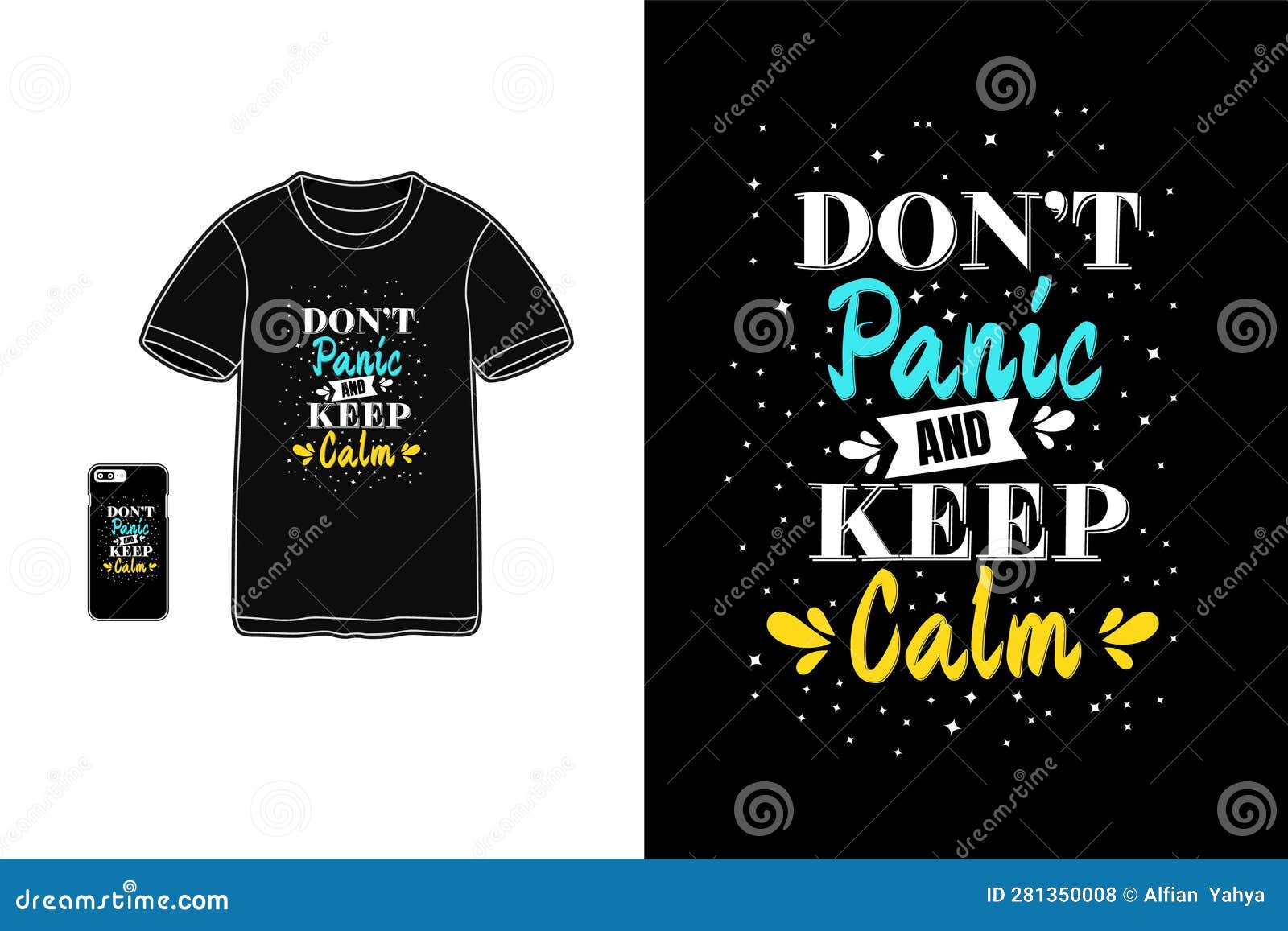 Panic And Calm As Different Choices In Life - Pictured As Words Panic ...