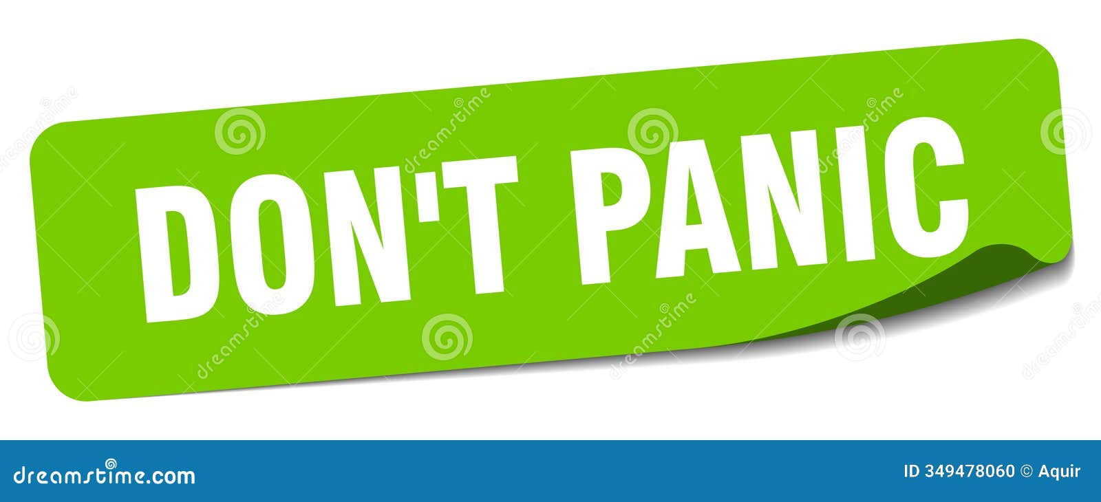 Dont Panic Sticker. Do Not Panic Label Stock Vector - Illustration of ...