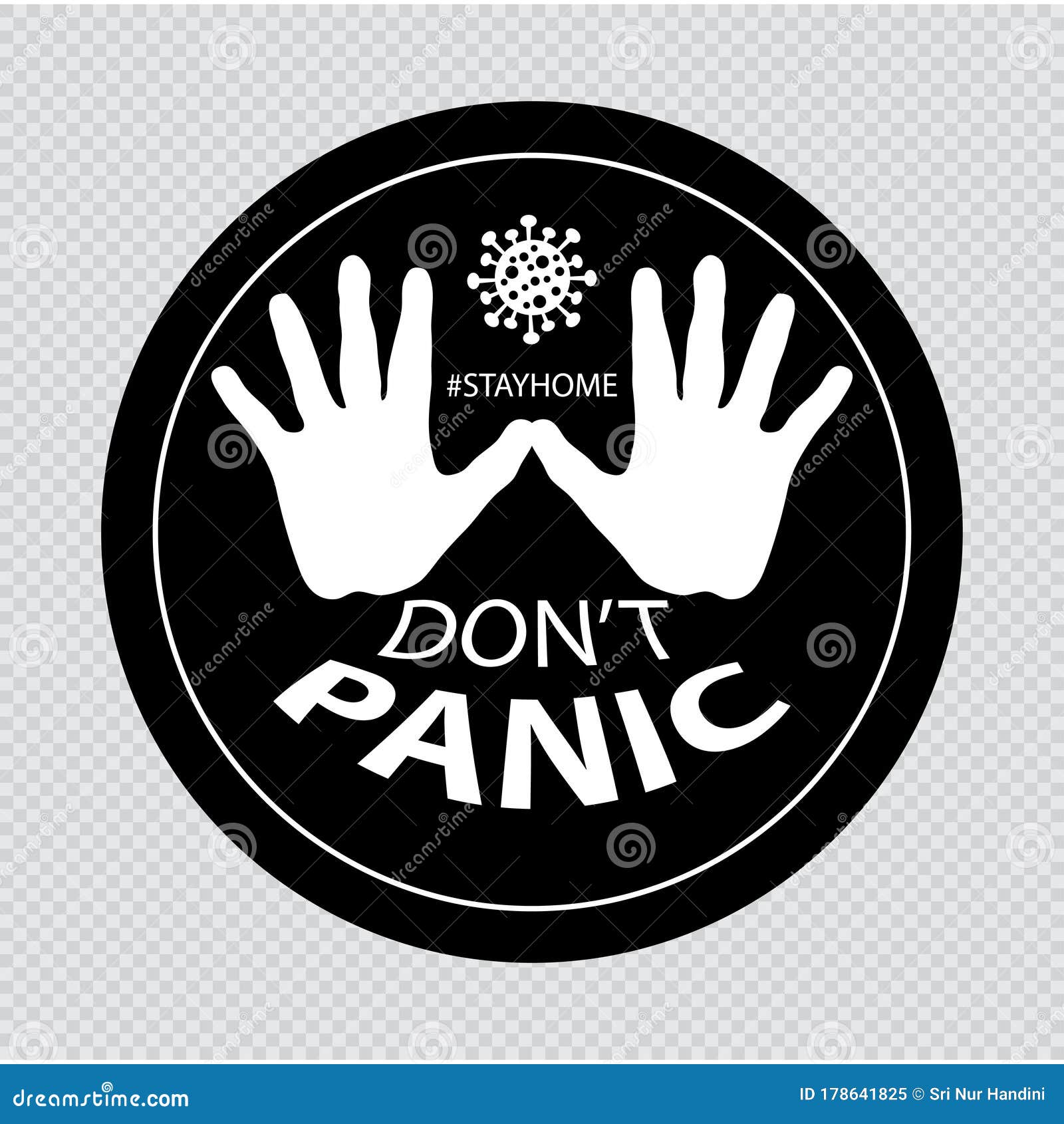 Don`t Panic Symbol Concept. Coronavirus Stock Vector - Illustration of ...