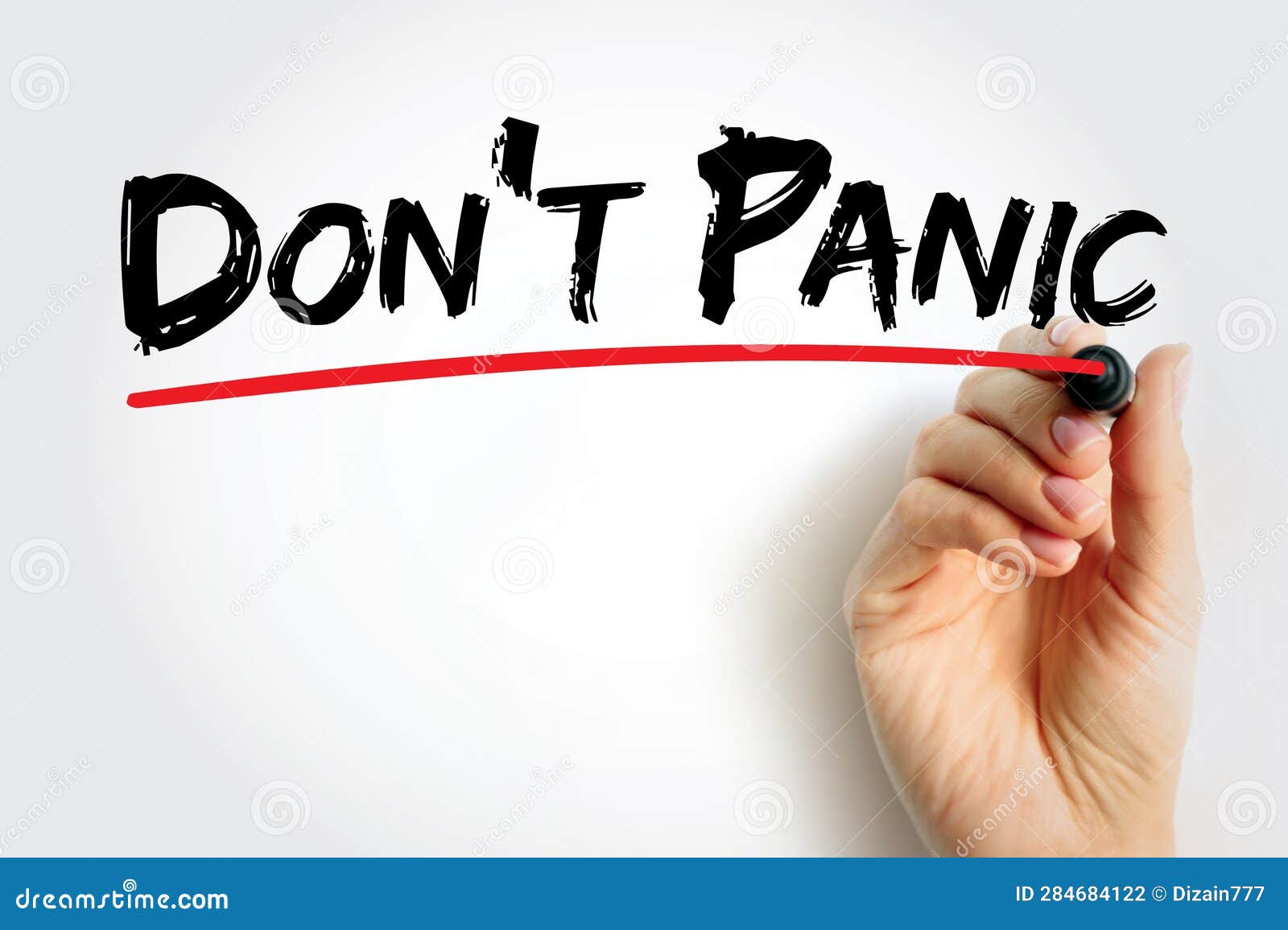 Don T Panic Text Quote, Concept Background Stock Photo - Image of ...