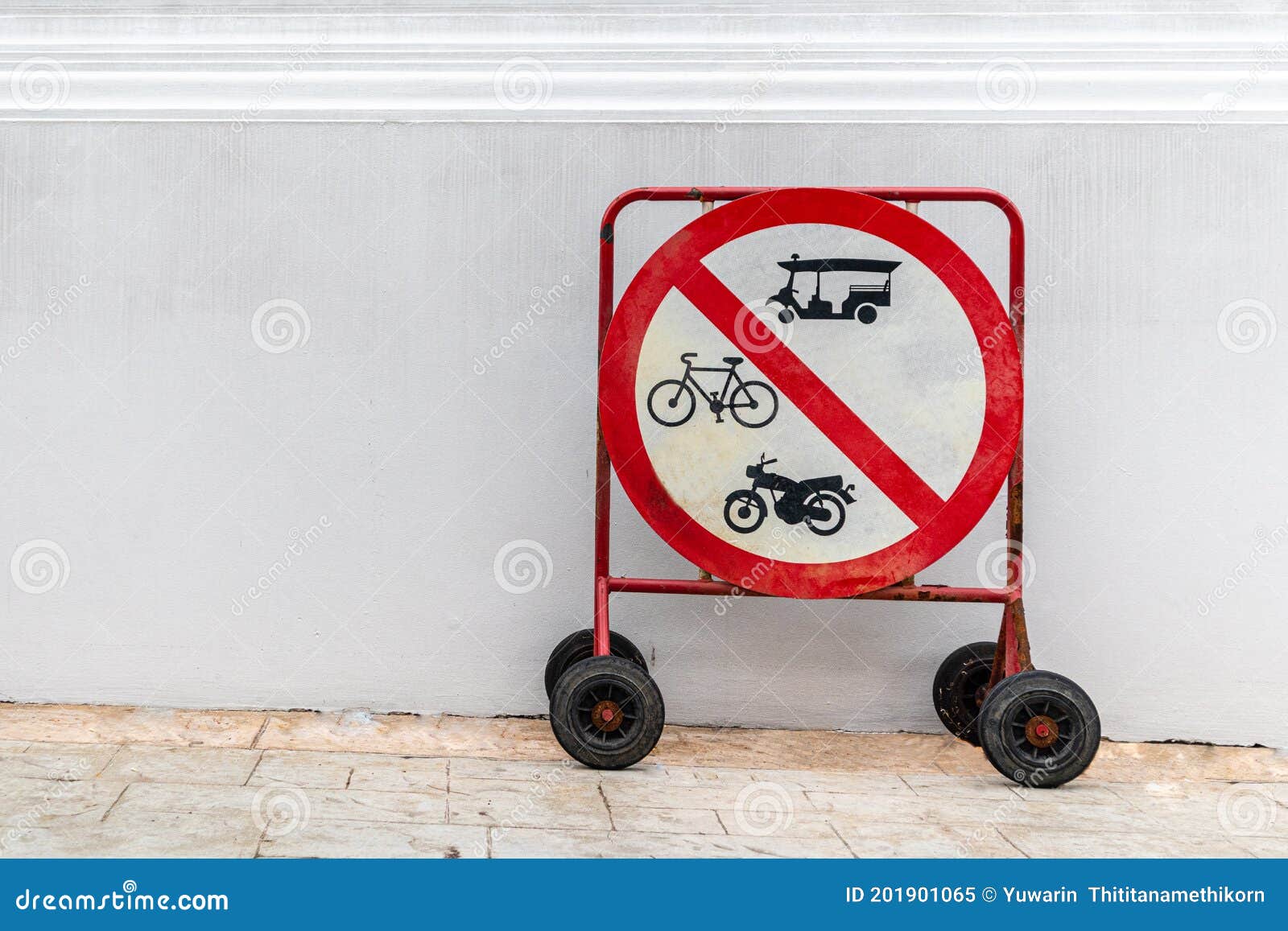 Don`t Pass Traffic Sign at the Sidewalk. Stock Image - Image of allowed ...