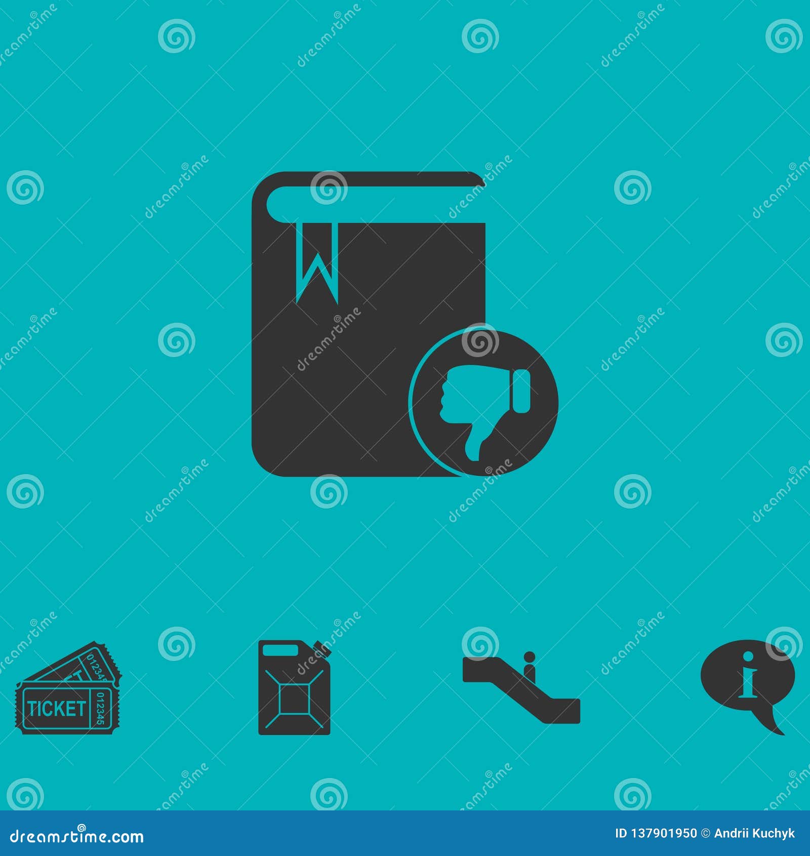 Don`t read book icon flat stock vector. Illustration of read - 137901950