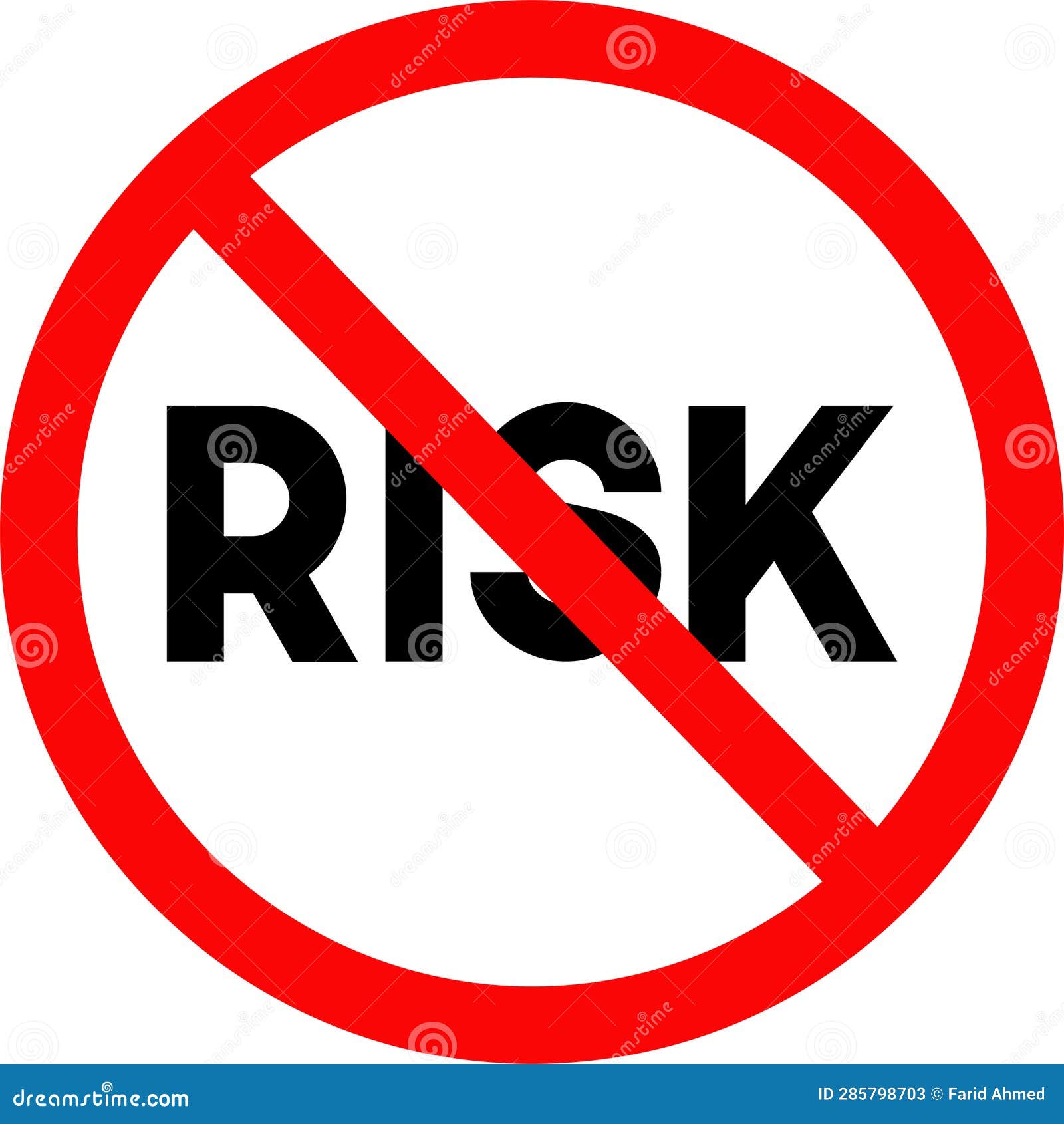 Don T Risk Sing or Symbol Vector Logo or Icon Stock Vector ...