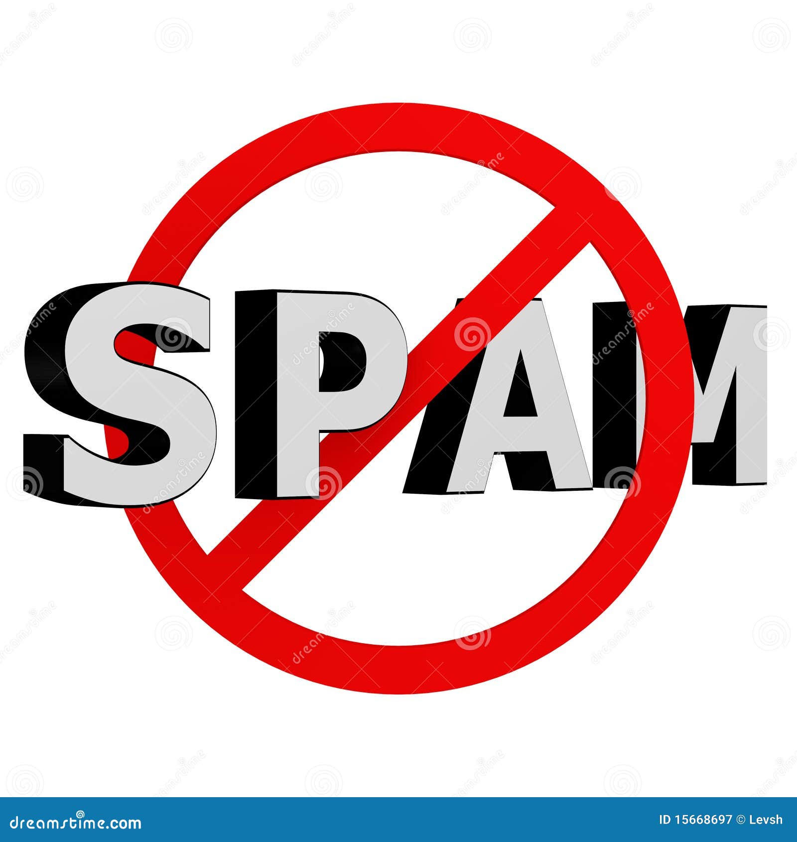 Don t spam stock illustration. Illustration of dimensional - 15668697