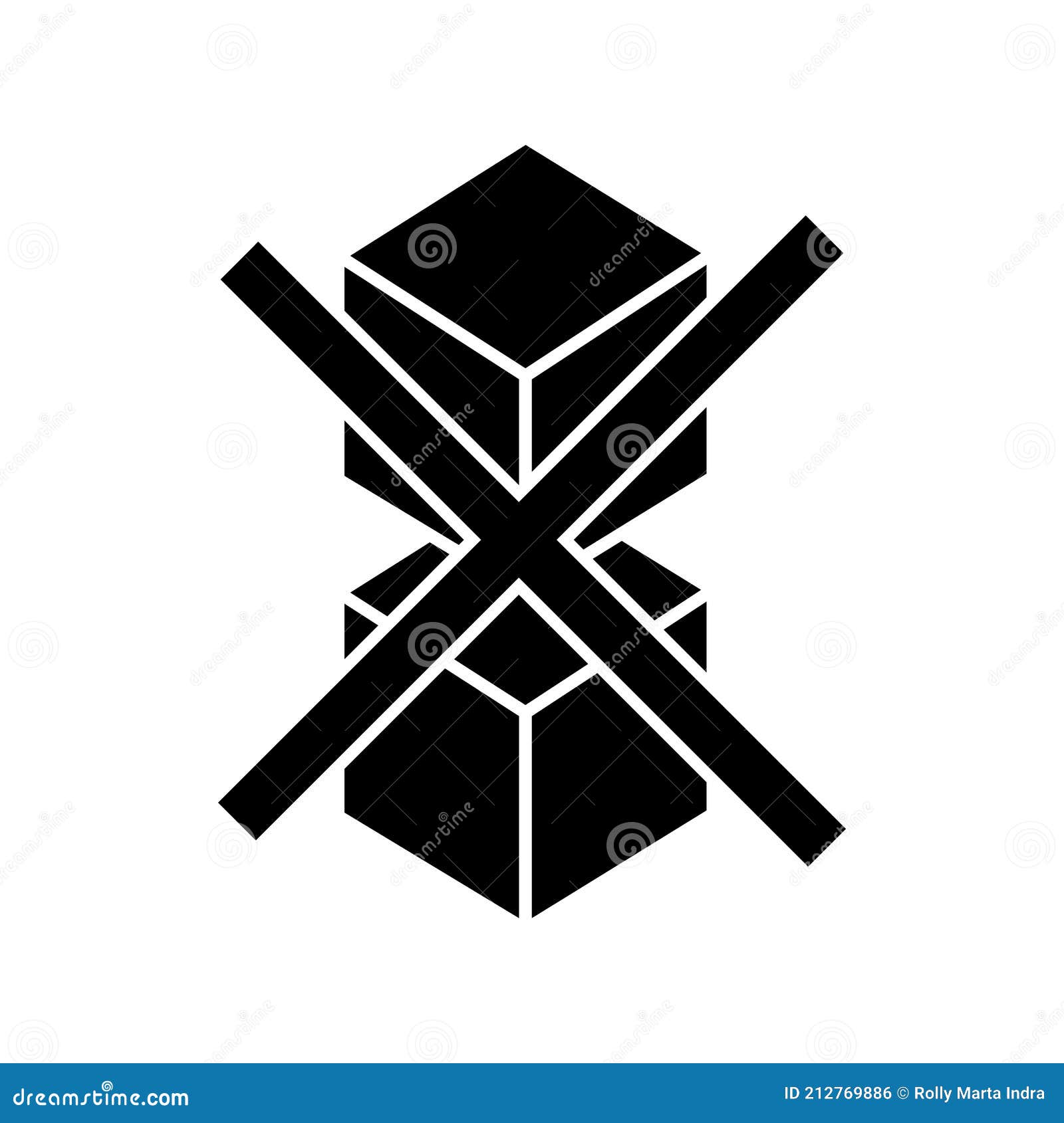 Don`t Stack. Vector Illustration Symbol. Stock Vector - Illustration of ...