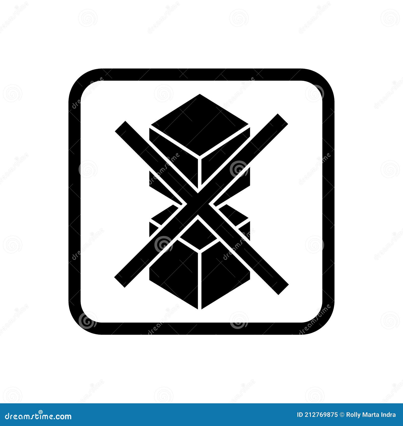 Don`t Stack. Vector Illustration Symbol, No Stacking on Pack, Isolated ...