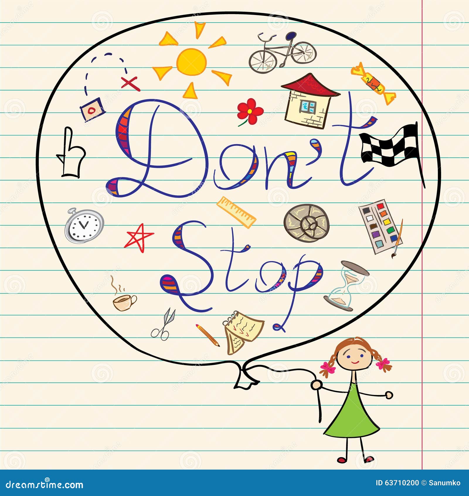 Don t stop illustration stock illustration. Illustration of flower ...