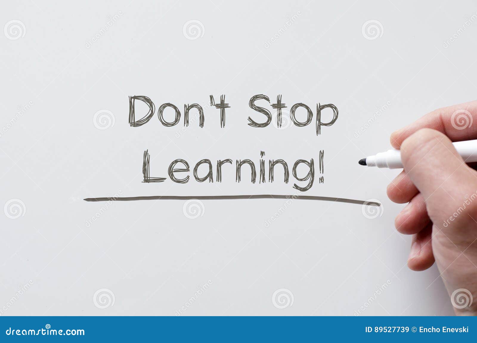 Don T Stop Learning Written on Whiteboard Stock Image - Image of ...