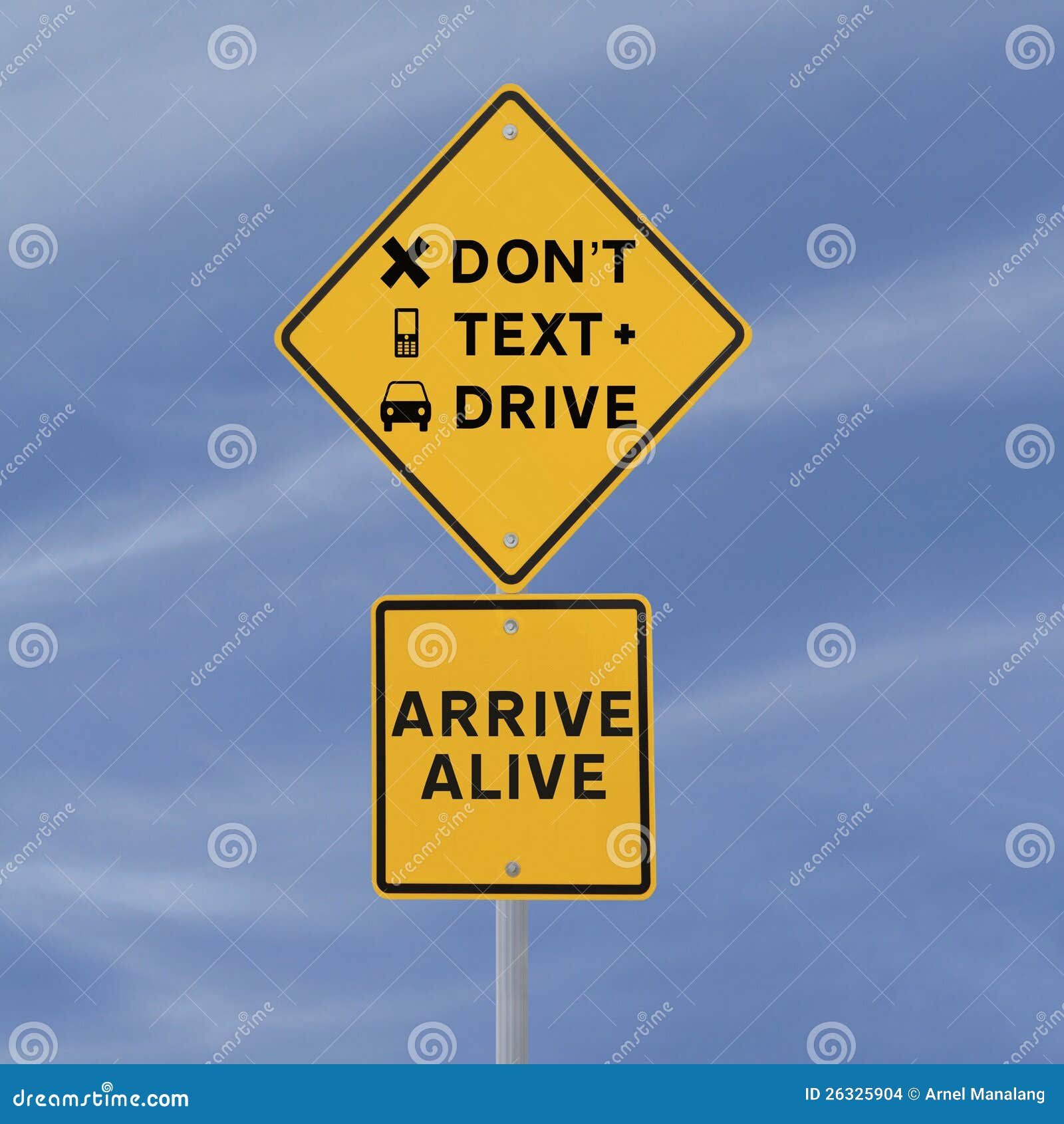 Don t Text & Drive! stock photo. Image of texting - 26325904 Don t Text & Drive! stock photo. Image of texting - 26325904