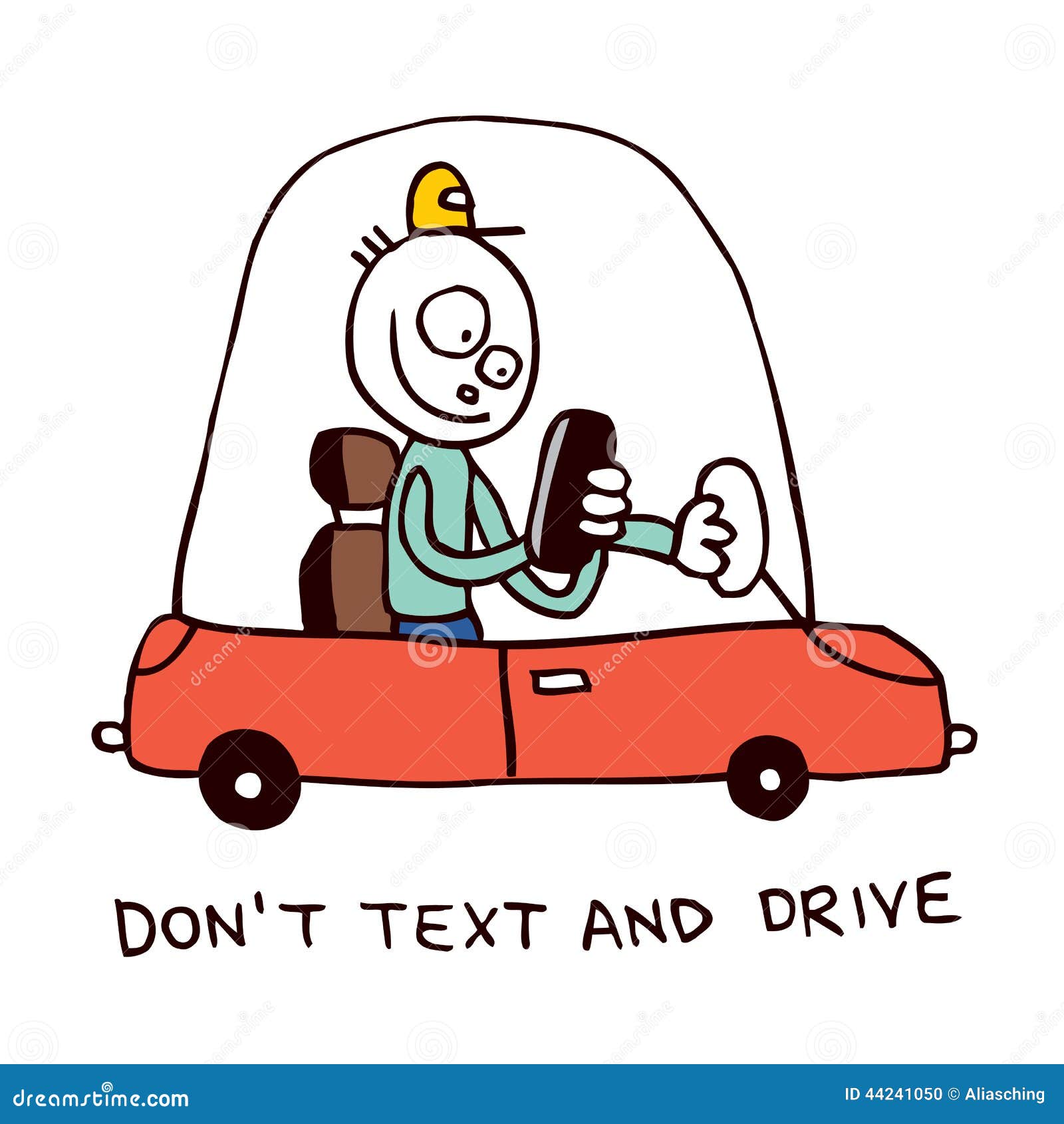 Don t text and drive stock vector. Illustration of distracted - 44241050 Don t text and drive stock vector. Illustration of distracted - 44241050
