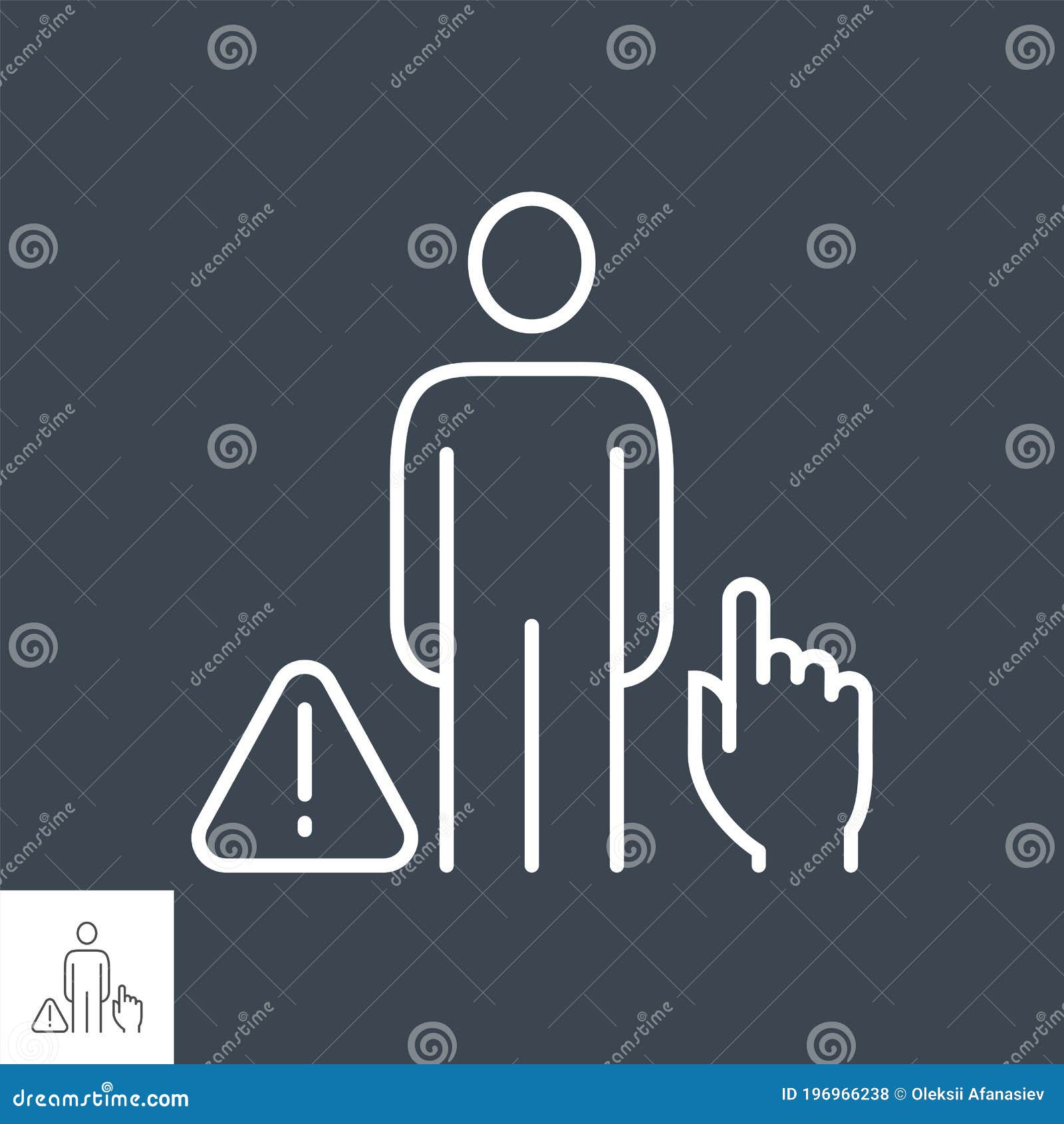 Don`t Touch People Related Vector Thin Line Icon. Stock Vector ...