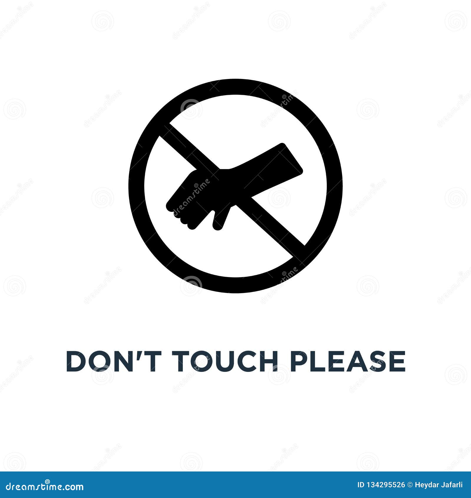 Don T Touch Please Security Icon. Simple Element Illustration Stock ...