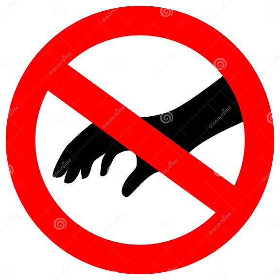 No Touch Please Security Vector Sign Stock Vector - Illustration of ...