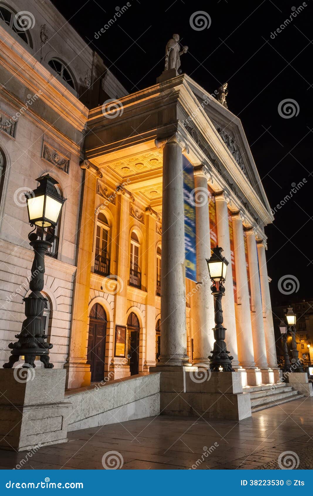 Dona Maria II National Theatre Stock Photo - Image of nacional ...