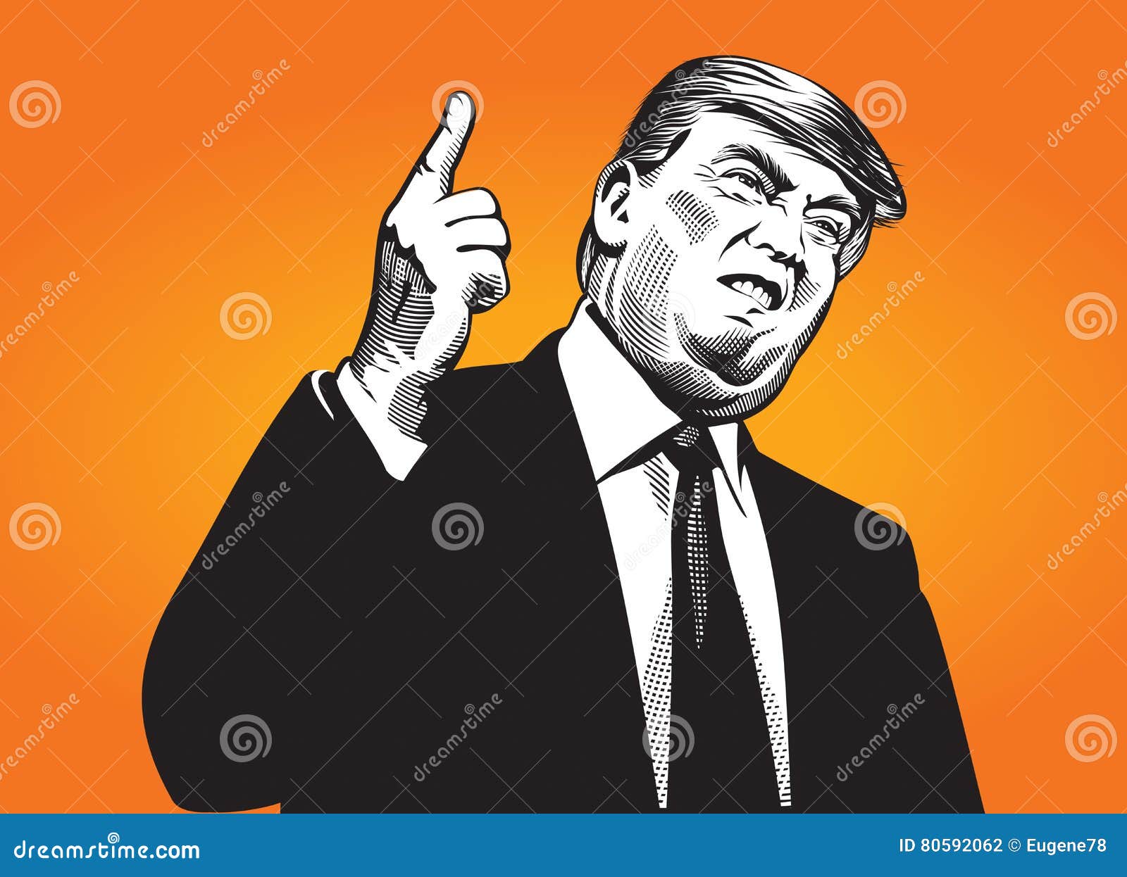 Donald Trump illustration editorial photography. Illustration of ...