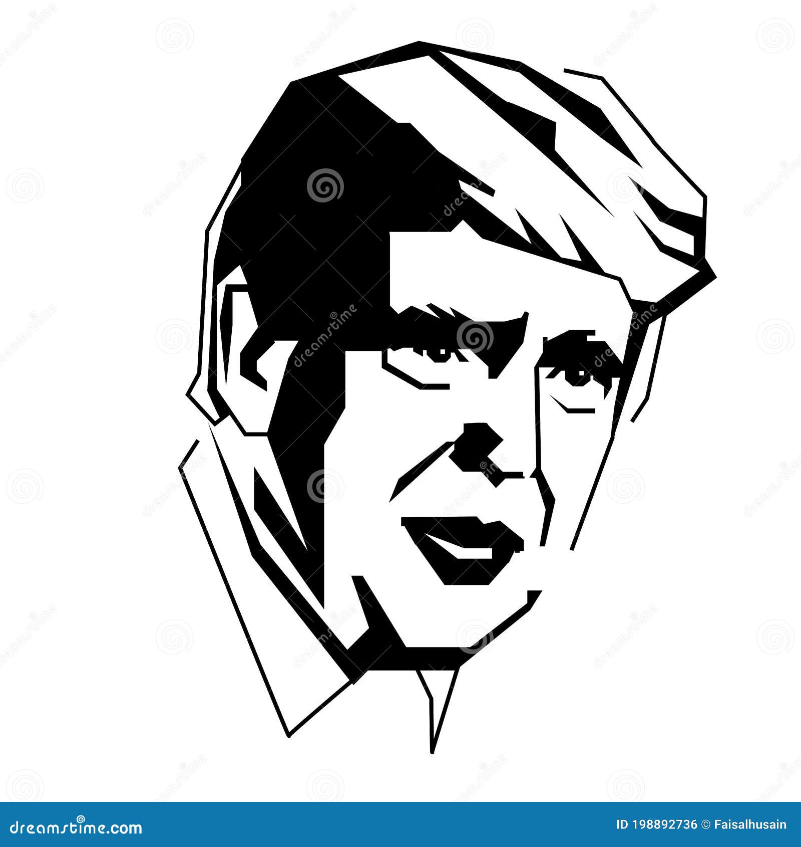 Donald Trump Vector Portrait Illustration Editorial Photo ...