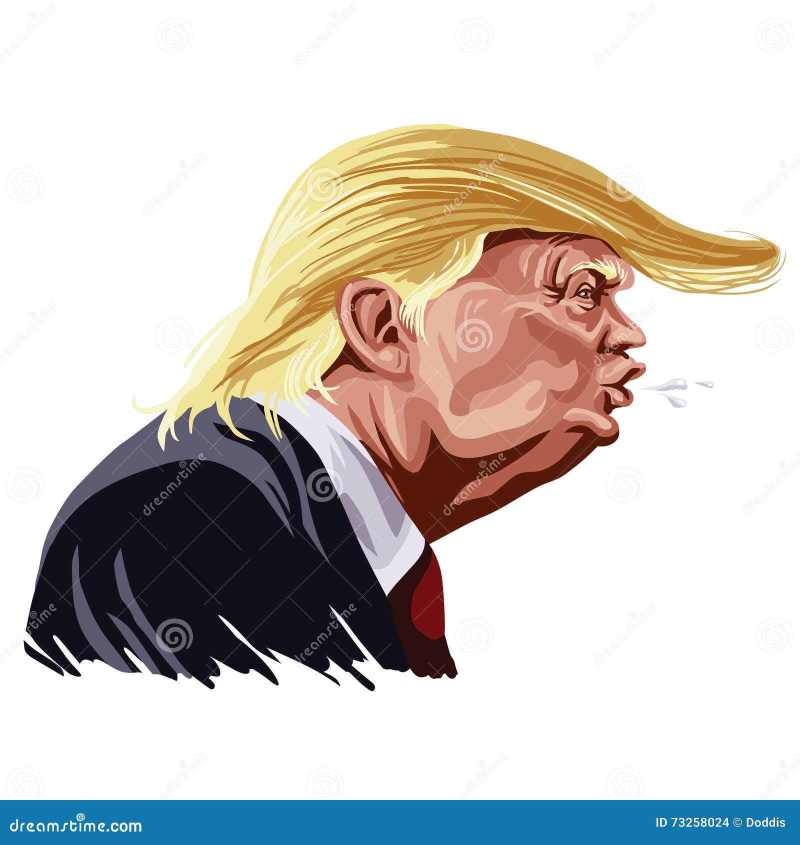 Donald Trump Cartoon Vetora Imagem de Stock Editorial - Ilustração de ...