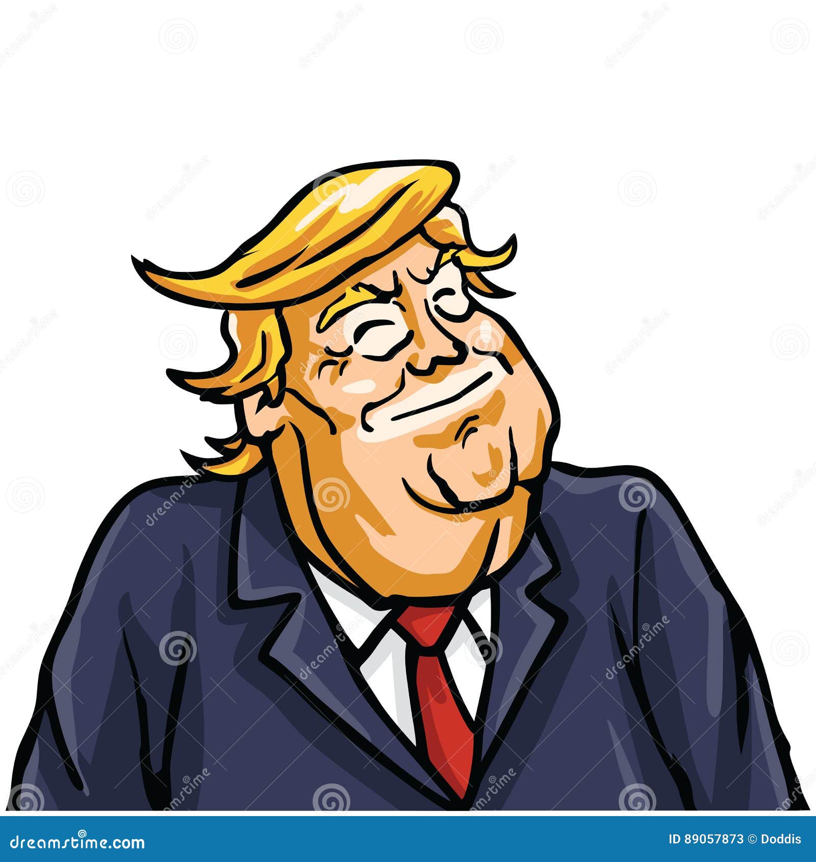 Donald Trump Smiling Face editorial stock photo. Illustration of ...