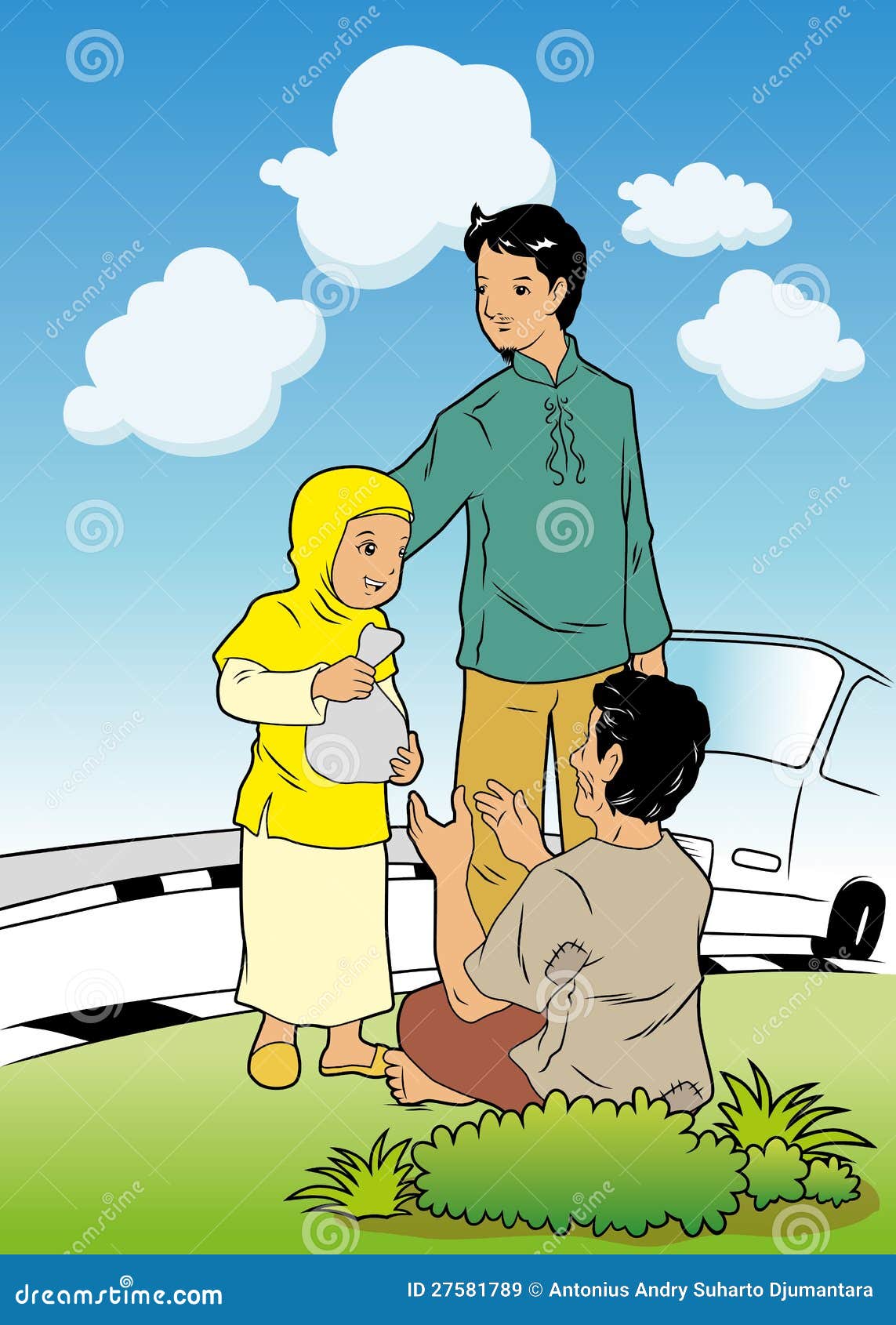 Donante de caridad ilustración del vector. Ilustración de hija - 27581789