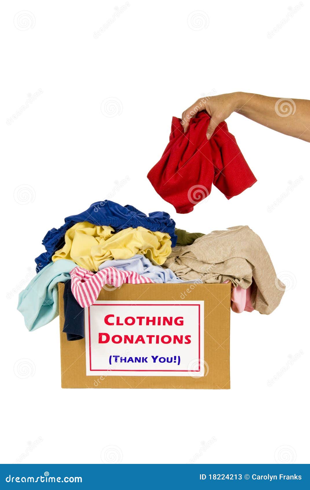 Donar la ropa imagen de archivo. Imagen de azul, caridad - 18224213