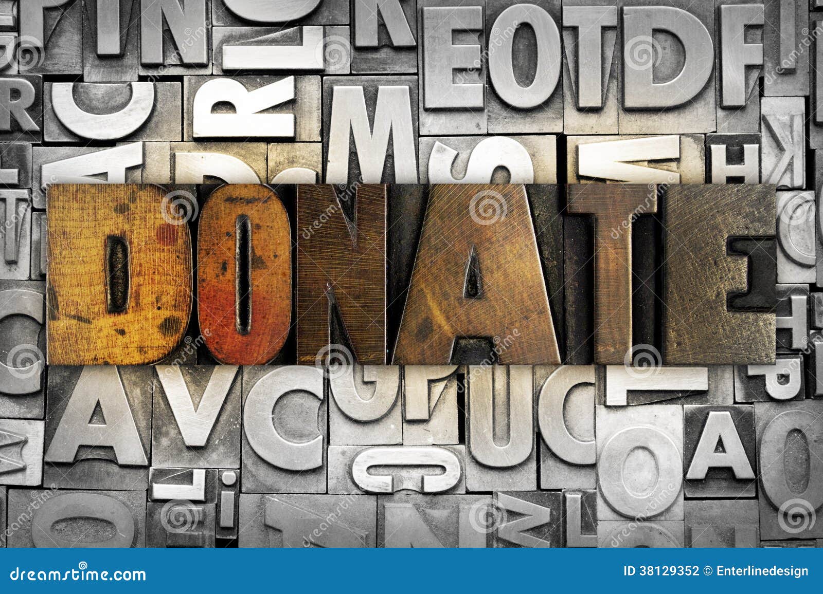 Donate stock photo. Image of letters, retro, type, donation - 38129352