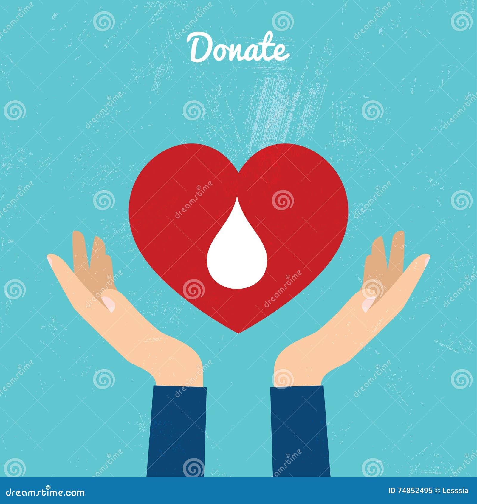 Donate Blood Bag on Blue Background. Stock Vector - Illustration of ...