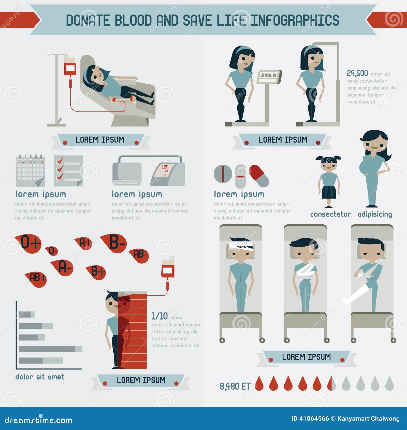 Donate Blood and Save Life Info Graphics Stock Vector - Illustration of ...
