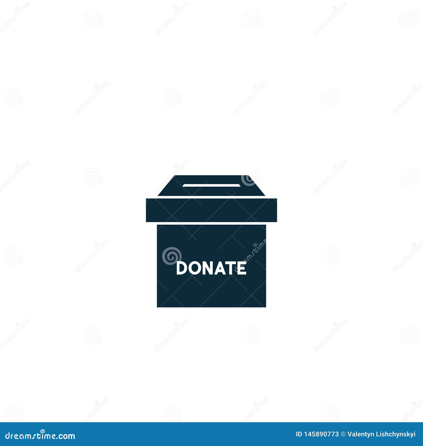 Donate Box Icon. Vector Symbol on White Background EPS10 Stock Vector ...