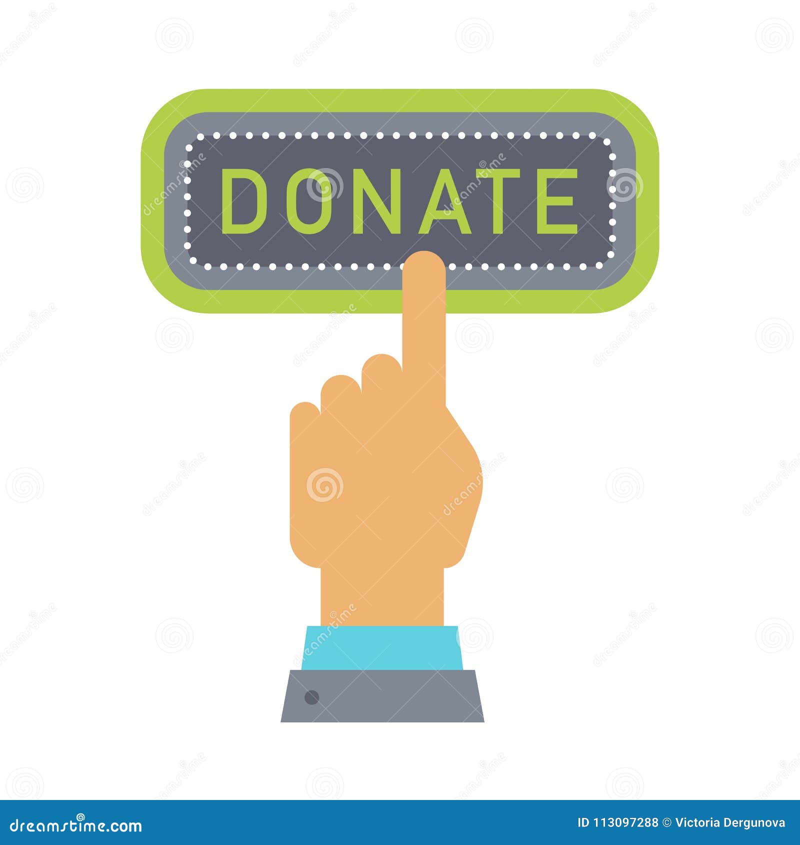 Donate Button. Help Icon Donation Stock Vector - Illustration of ...
