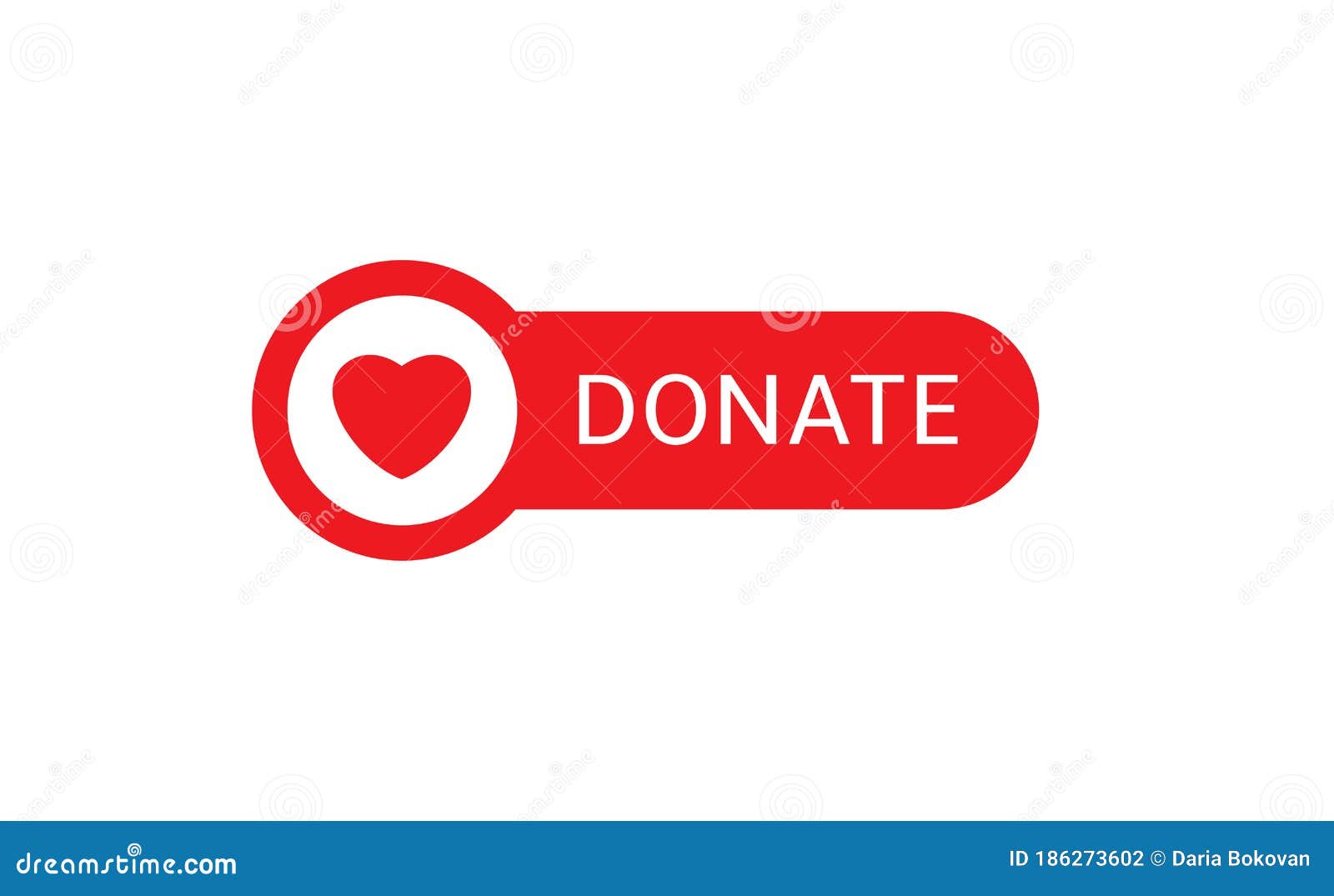 Donate button icon stock illustration. Illustration of design - 186273602