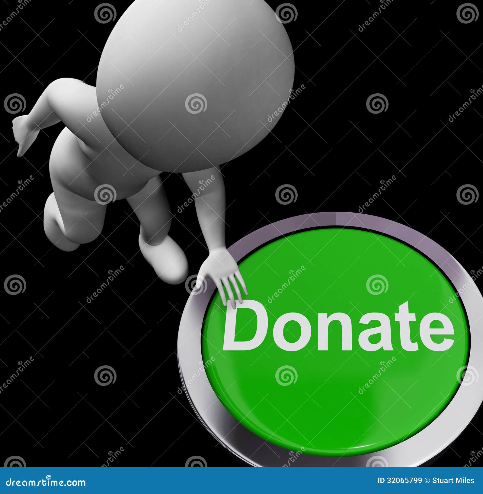 Donate Button Shows Charity Donations And Fundraising Royalty-Free ...
