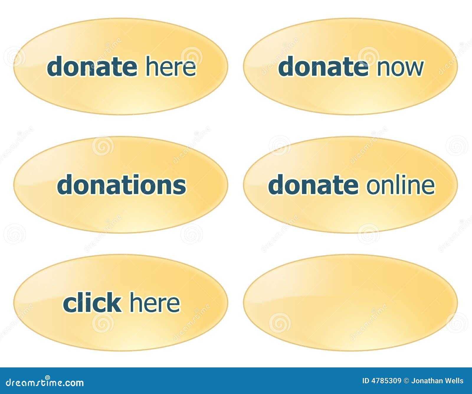 Donate Buttons stock illustration. Illustration of menu - 4785309