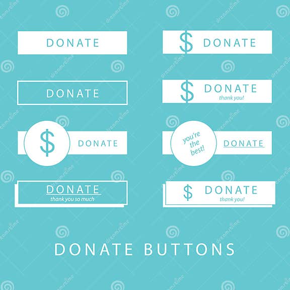 Donate Buttons stock vector. Illustration of graphic - 41669931