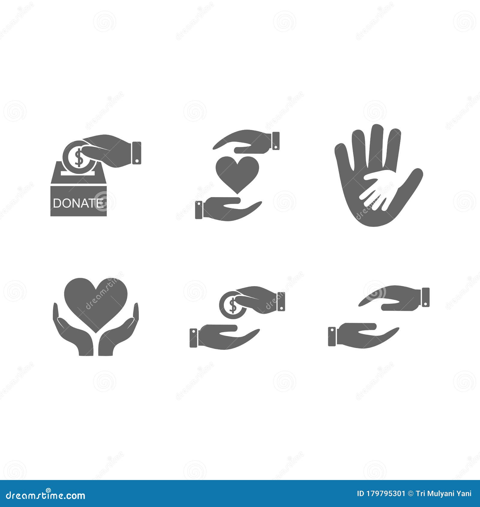 Donate & Charity Icon Vector Design Symbol Stock Vector - Illustration ...