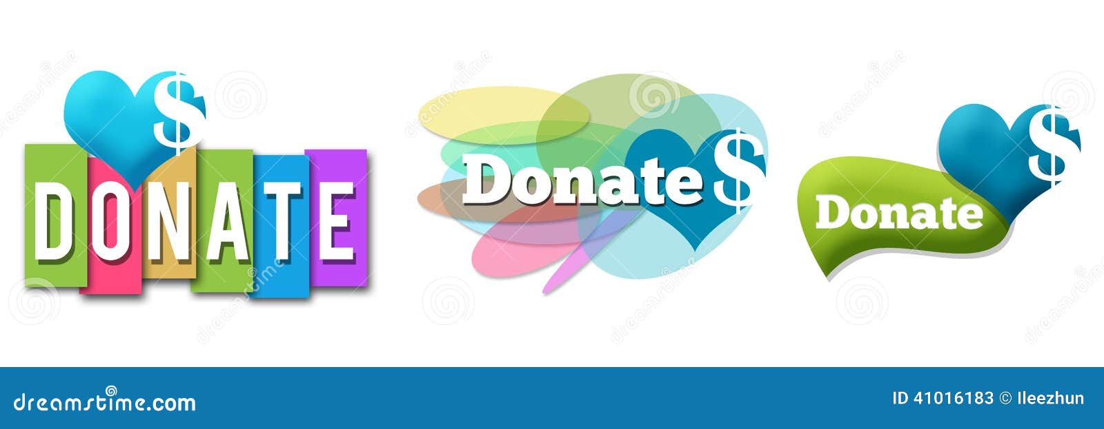 Donate Colorful Set stock illustration. Illustration of giving - 41016183