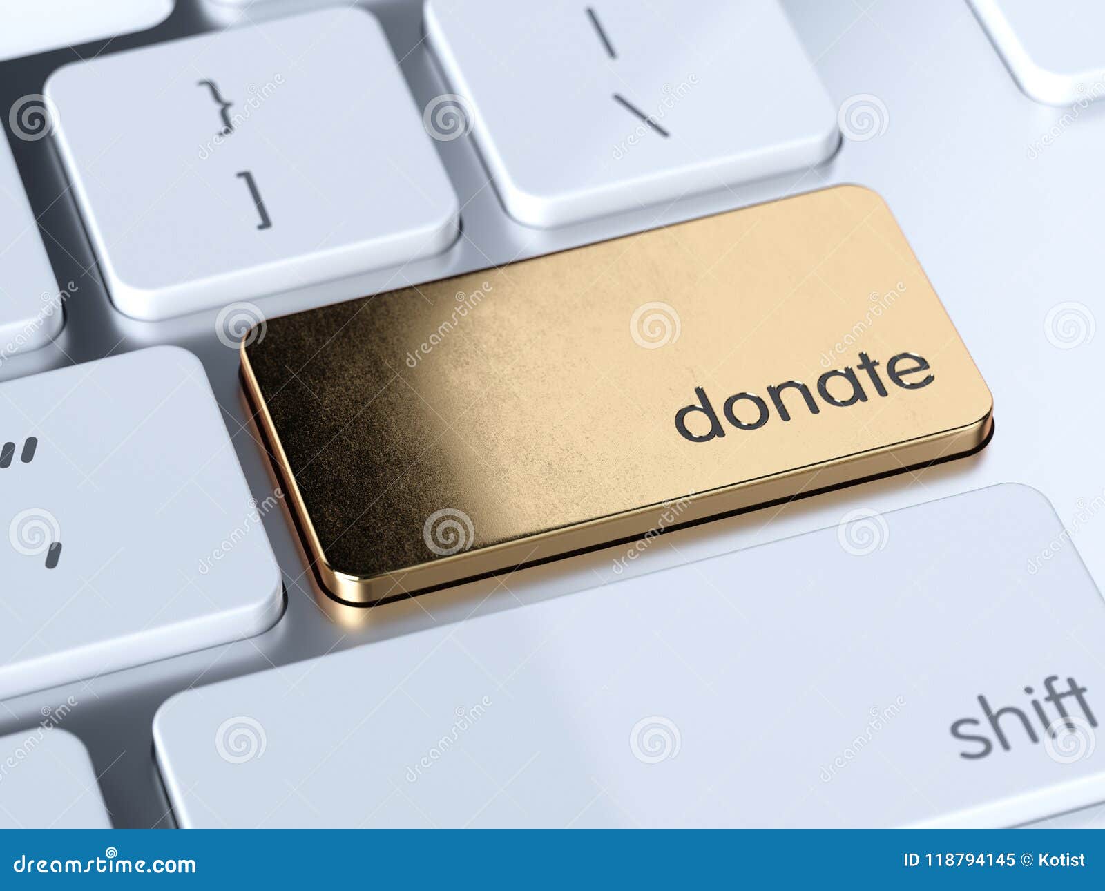 Donate computer button stock illustration. Illustration of click ...