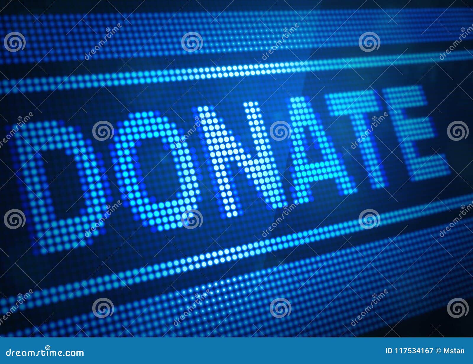 Donate Digital Screen 3d Illustration Stock Illustration - Illustration ...