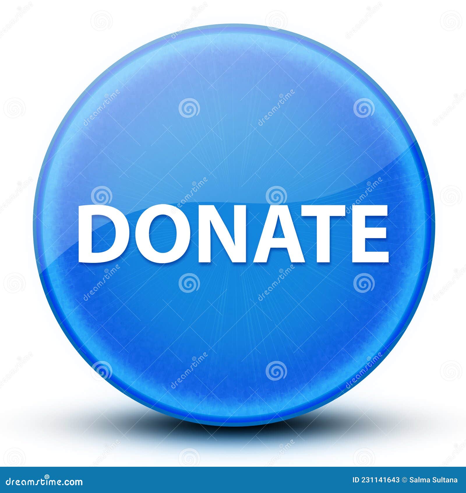 Donate Eyeball Glossy Elegant Blue Round Button Abstract Stock ...