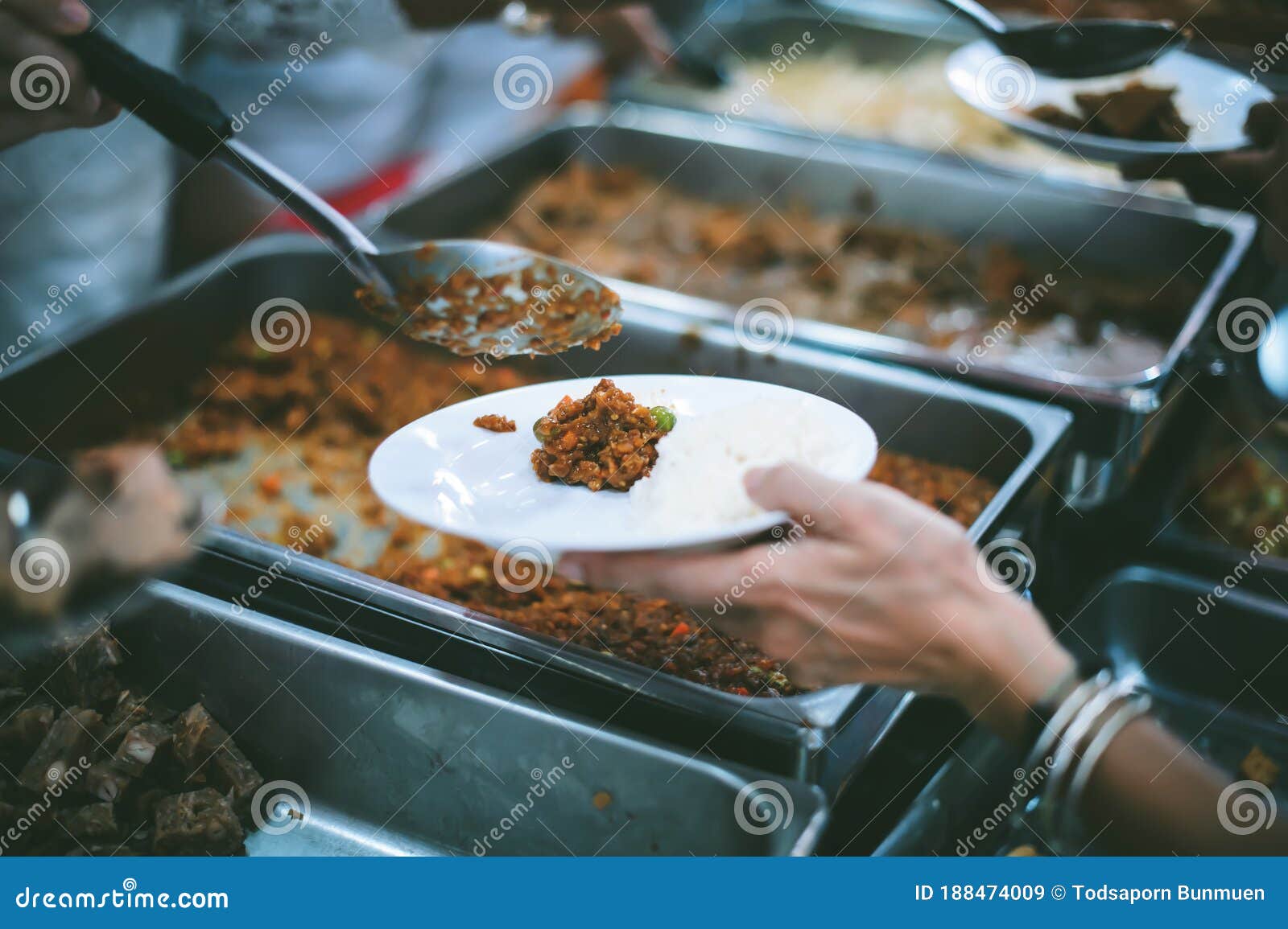 Donate Food To the Poor : Concept Sharing Food with Homeless Stock ...