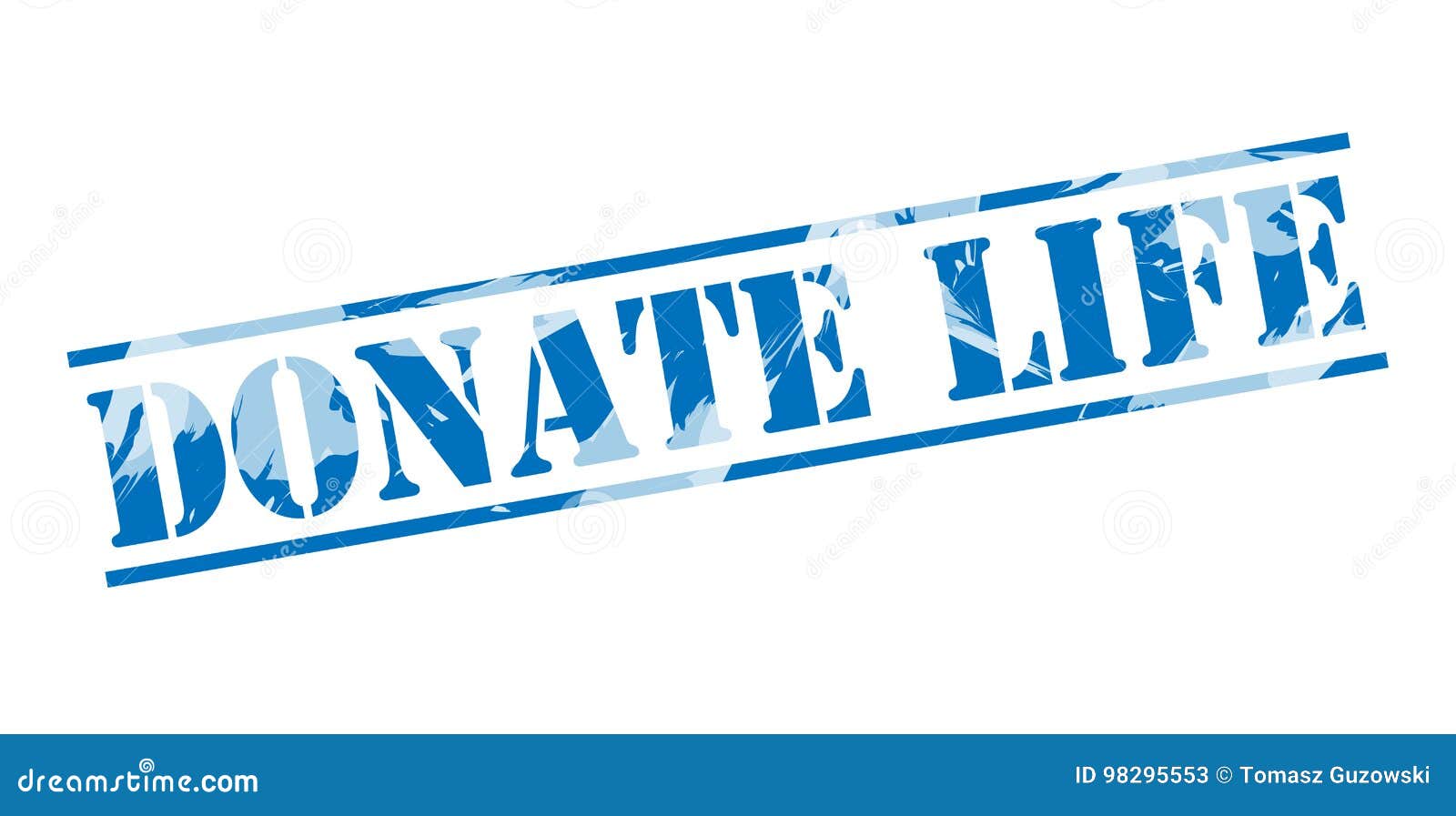 Donate life blue stamp stock illustration. Illustration of symbol ...