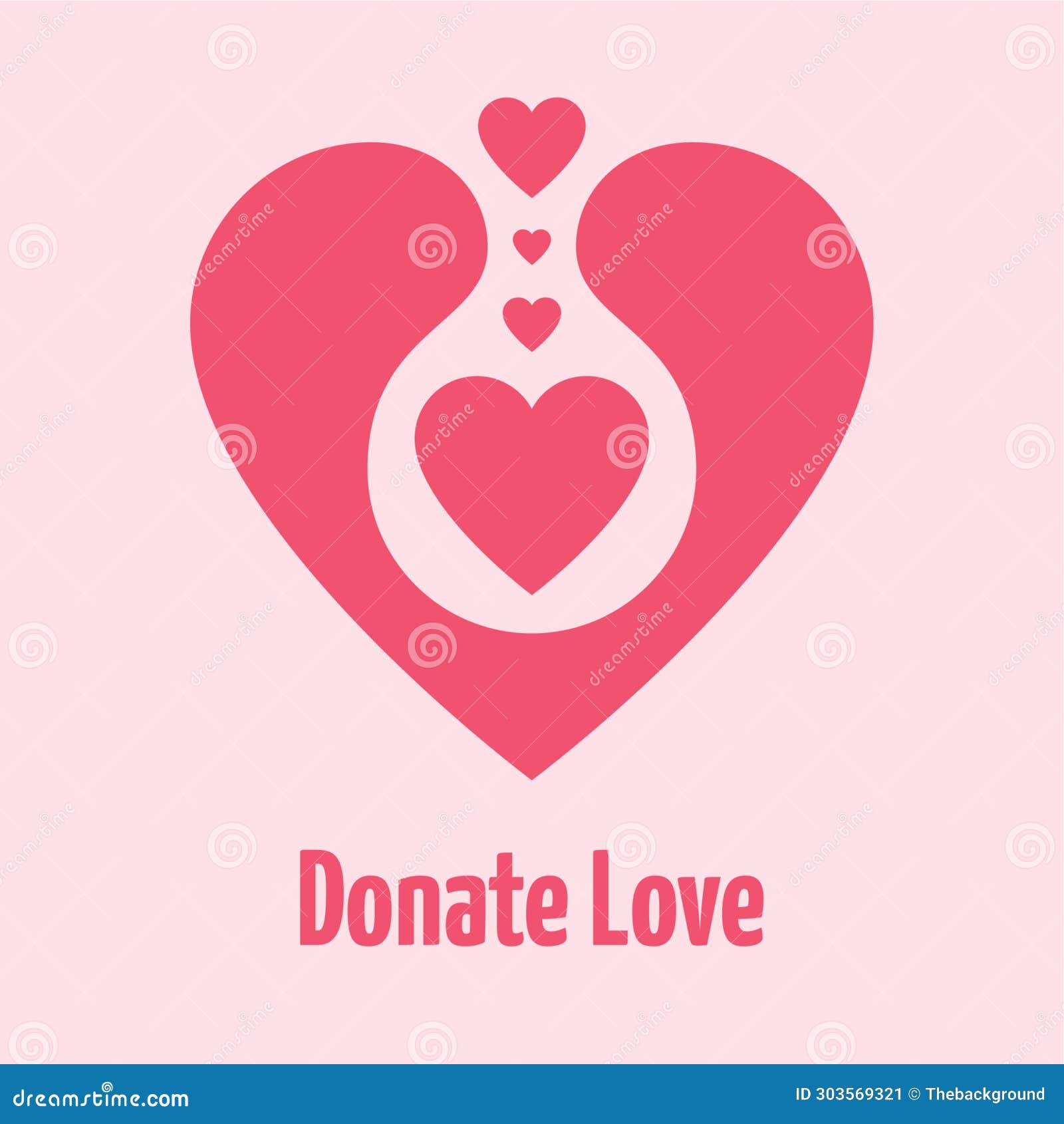 Donate Love. a Poster about the Humane Treatment of Each Other Stock ...