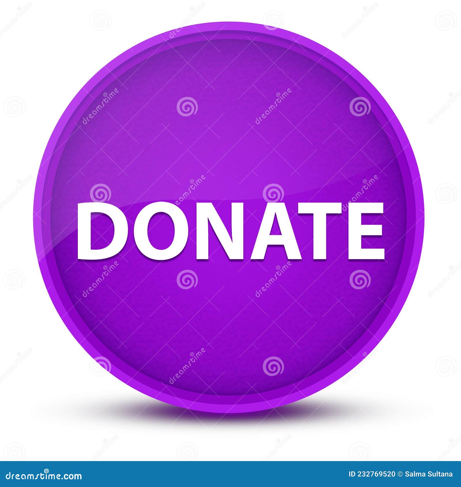Donate Luxurious Glossy Purple Round Button Abstract Stock Illustration - Illustration of grant ...