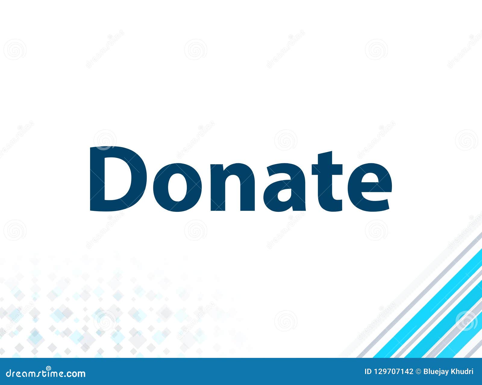 Donate Modern Flat Design Blue Abstract Background Stock Illustration ...